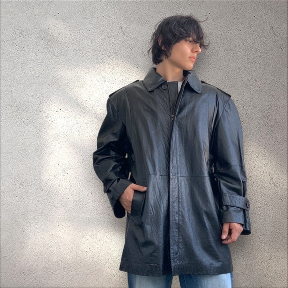 Volcano | Jackets & Coats | Mens Volcano Black Ostrich Look Alike 0 ...